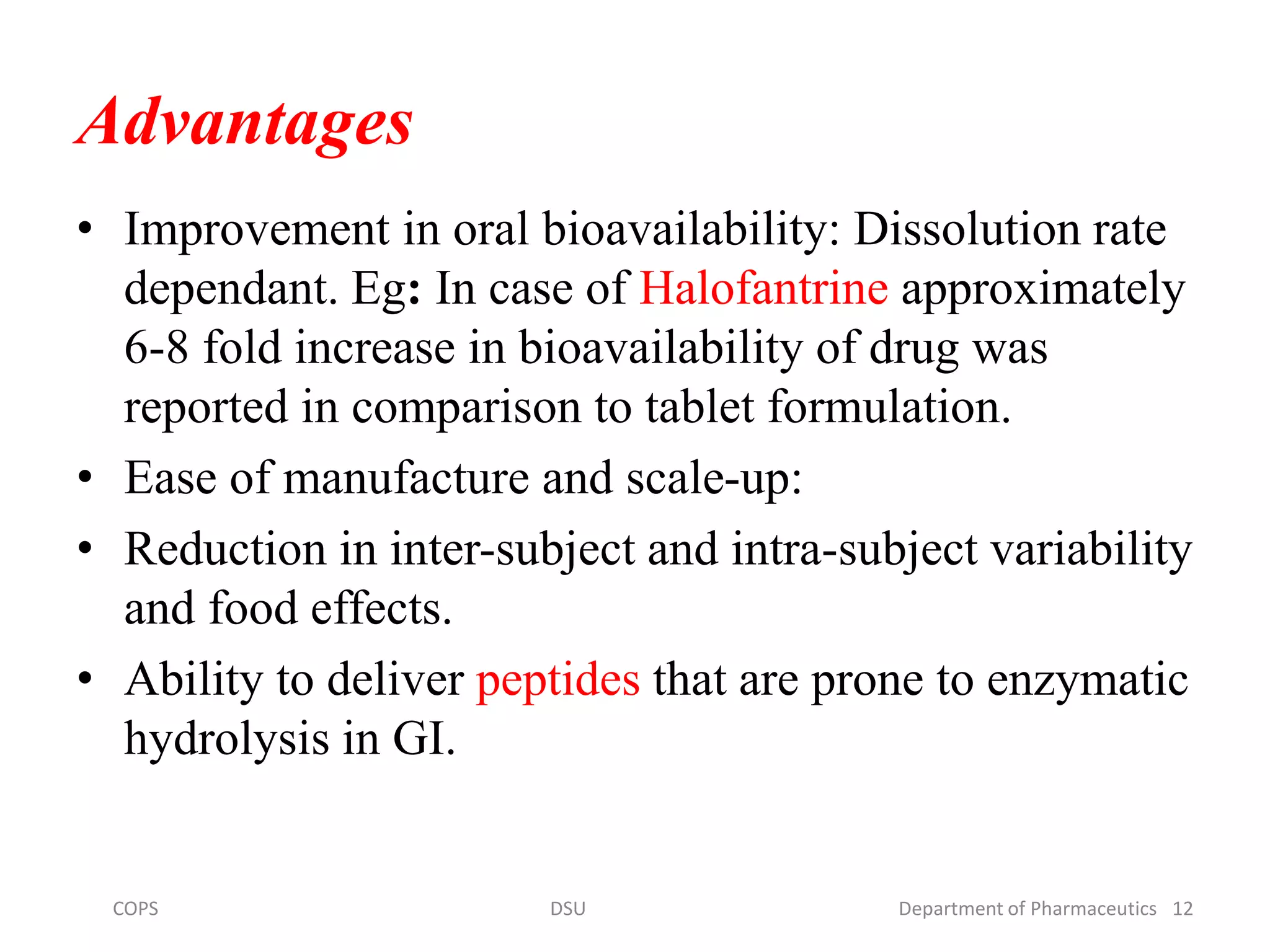Self Micro Emulsifying Drug Delivery System Pptx
