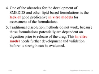 self micro emulsifying drug delivery system | PPTX