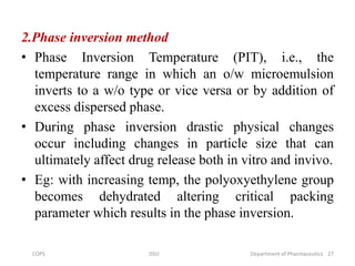 self micro emulsifying drug delivery system | PPTX