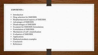 SMEDDS- Self Micro Emulsifying Drug Delivery System.pptx