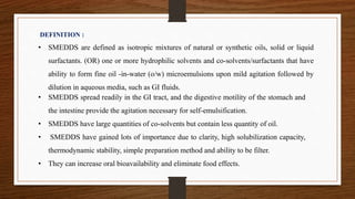 SMEDDS- Self Micro Emulsifying Drug Delivery System.pptx