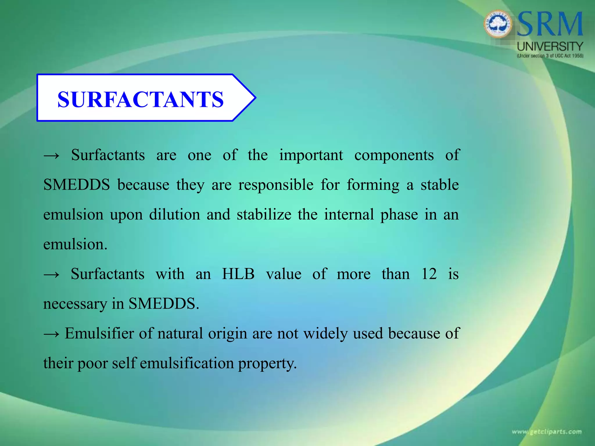 Self-Micro Emulsifying Drug Delivery System | PPTX
