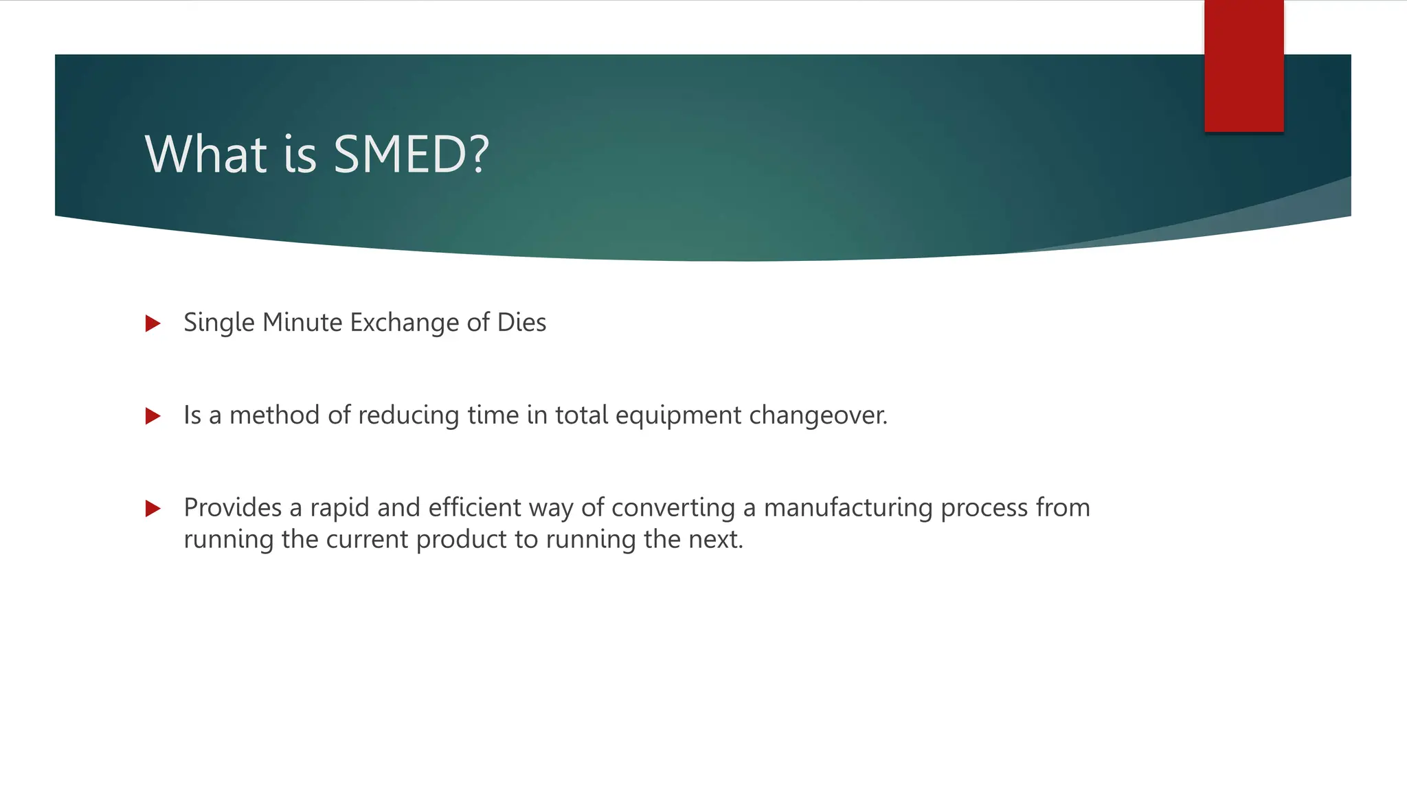 Single Minute Exchange of Dies REPORT.pptx | Business | Business and Finance