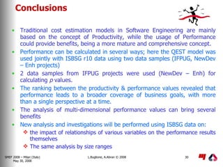 Performance Calculation and Benchmarking using the ISBSG Release 10 Data Repository | PDF ...