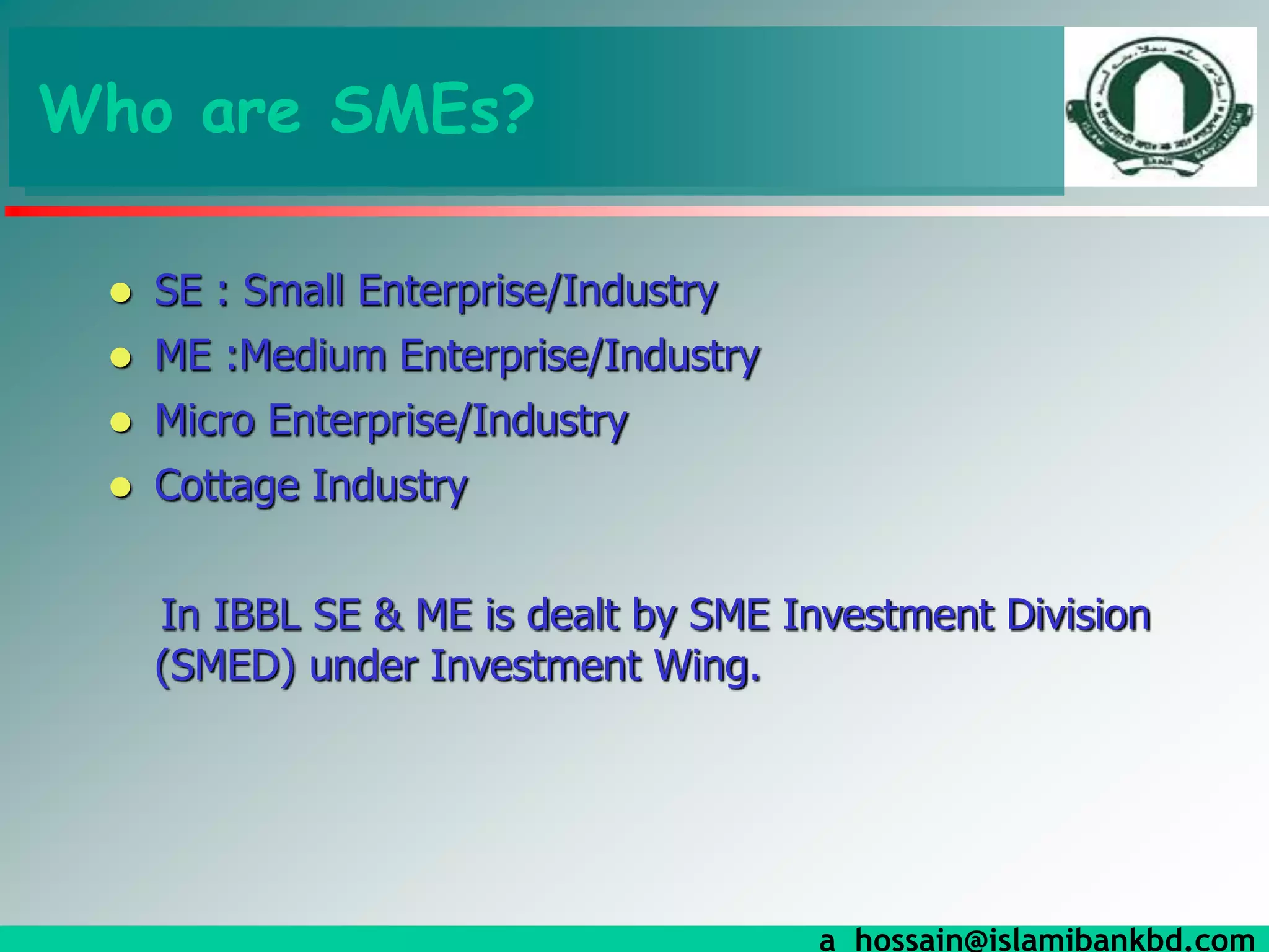 SME Financing Criteria, Policy, Guidelines, Operational & Reporting ...