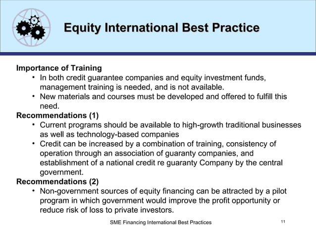 Sme Financing International Best Practices | PPT | Small and Medium ...