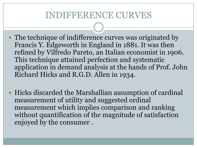 Indifference curves | PPTX