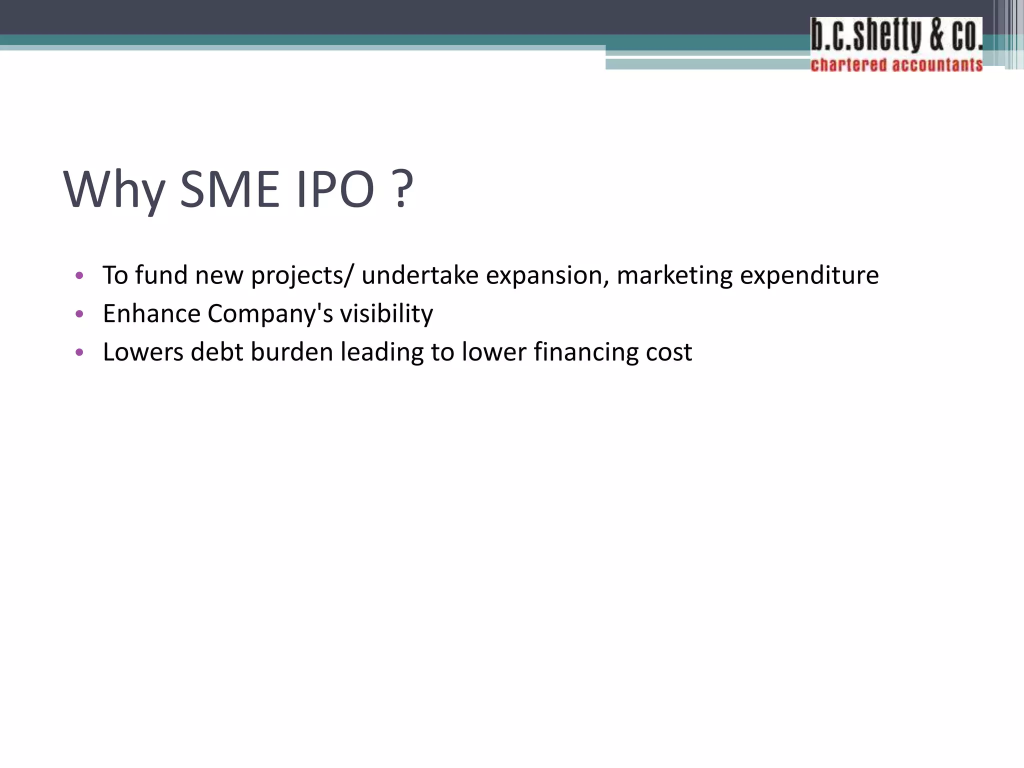 Sme IPO | PPTX