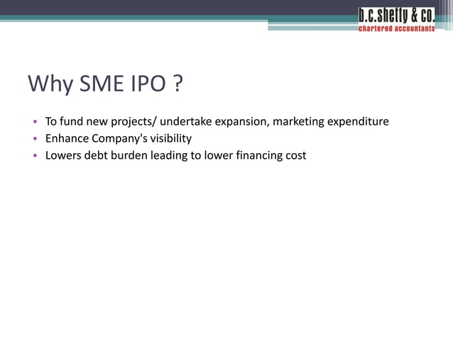 Sme IPO | PPTX
