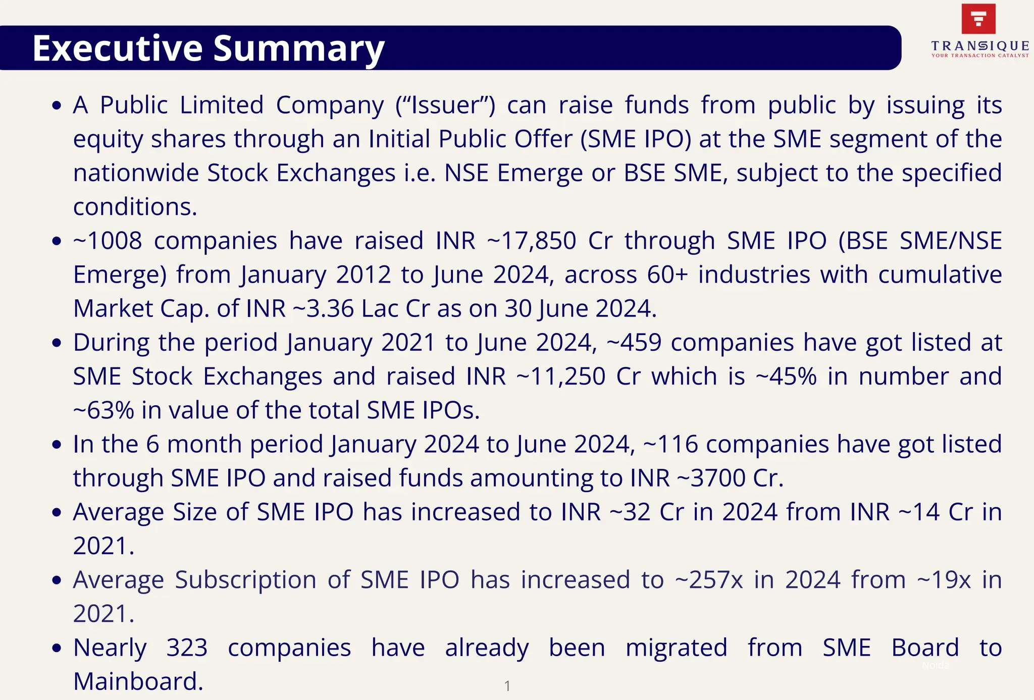SME IPO Opportunity and Trends july 2024 | PDF