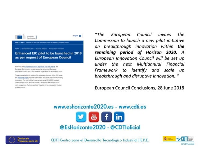 The 7 differences betweent the H2020 SMEI and the EIC Accelerator | PPT