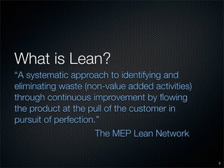 SME Lean Presentation | PDF