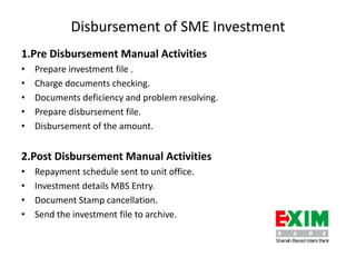 Sme loan management of exim bank limited | PPTX