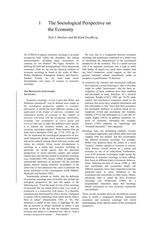 Smelser Neil J., Swedberg Richard. - The Sociological Perspective on ...