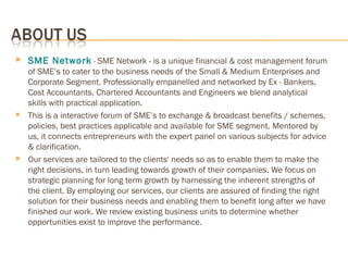 SME Network | PPT