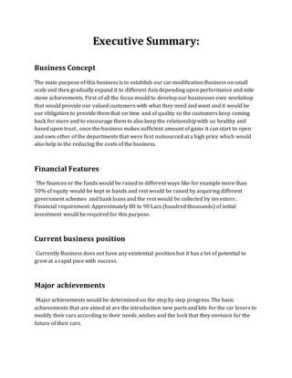Business Plan Small and Medium Enterprises | DOCX