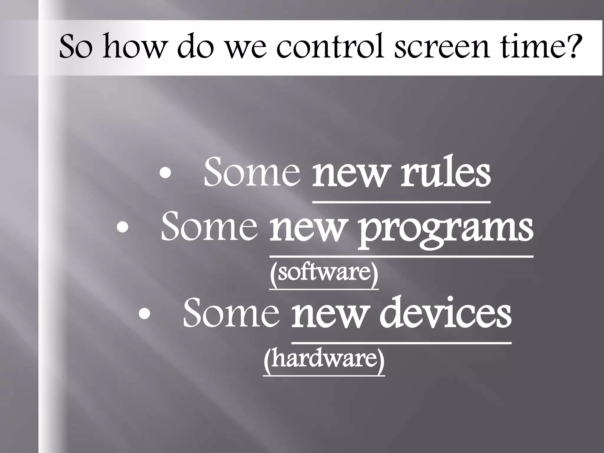 Managing Screen Time | PPTX