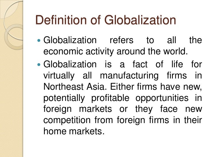 Sme’s and globalization