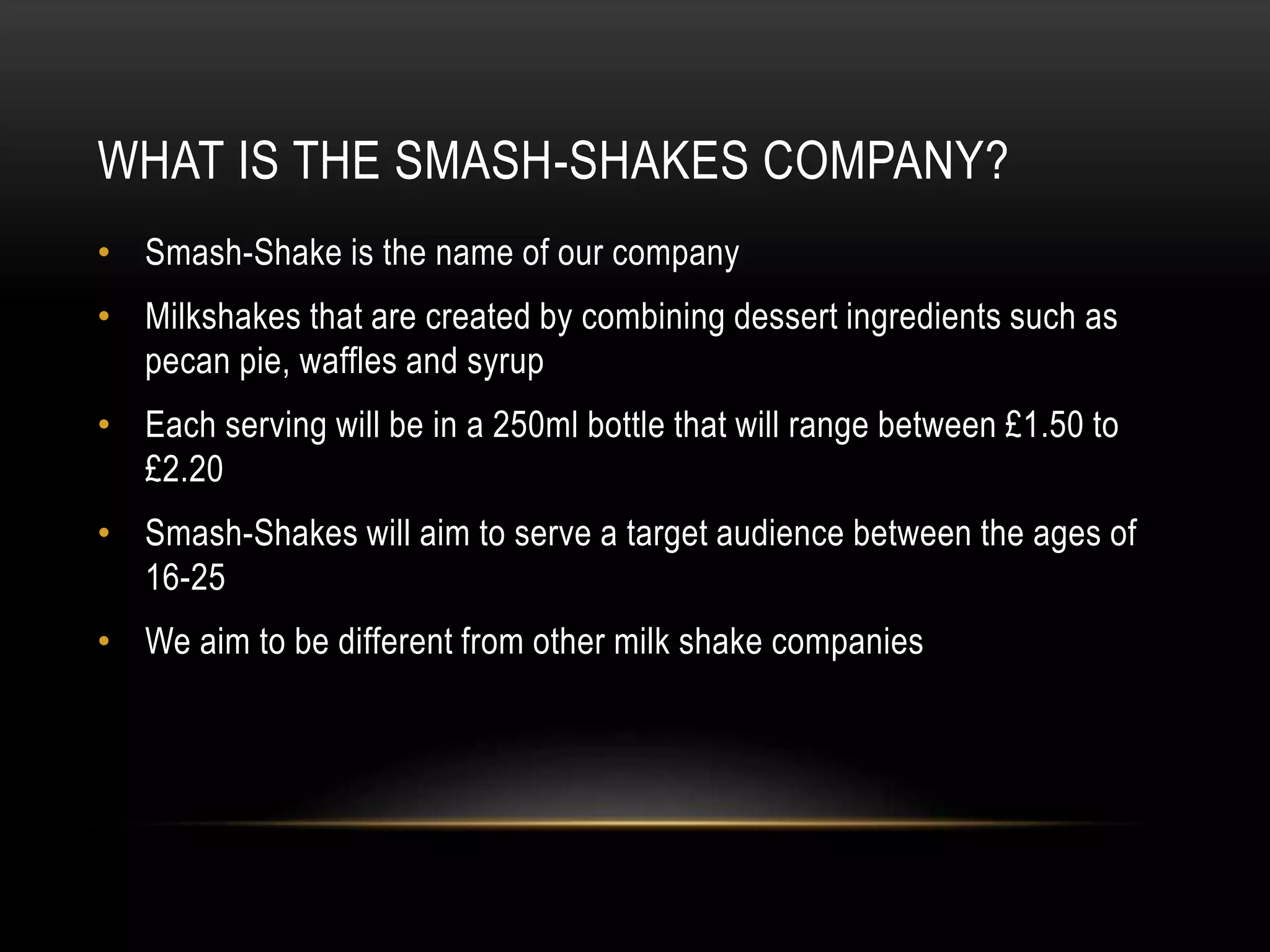 Smash Shakes Pitch | PPTX