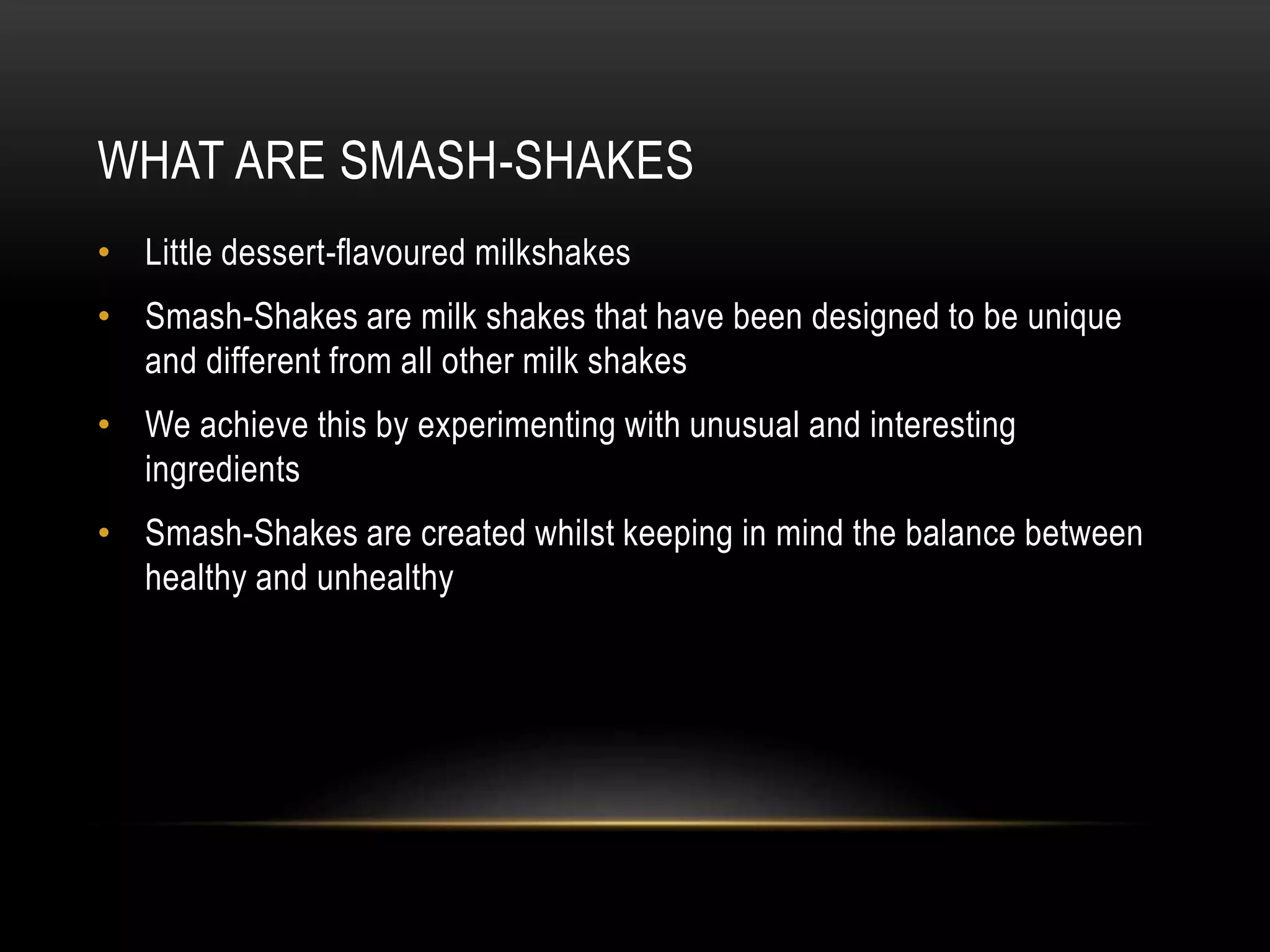 Smash Shakes Pitch | PPTX