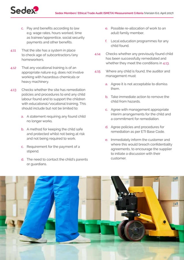 Sedex Members Ethical Trade Audit (SMETA) Measurement Criteria | PDF | Business Accounting ...