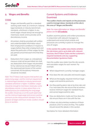 Sedex Members Ethical Trade Audit (SMETA) Measurement Criteria | PDF
