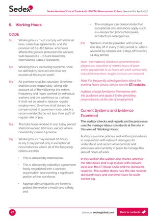 Sedex Members Ethical Trade Audit (SMETA) Measurement Criteria | PDF