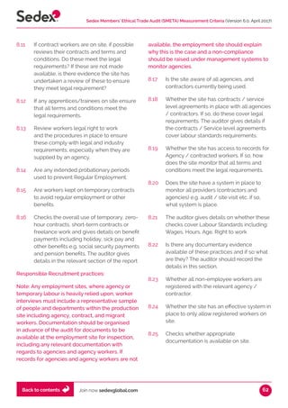 Sedex Members Ethical Trade Audit (SMETA) Measurement Criteria | PDF