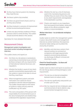 Sedex Members Ethical Trade Audit (SMETA) Measurement Criteria | PDF