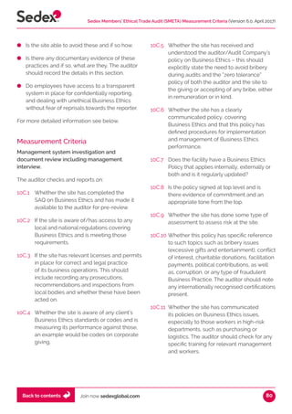Sedex Members Ethical Trade Audit (SMETA) Measurement Criteria | PDF