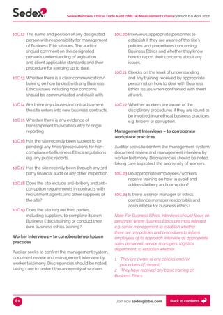 Sedex Members Ethical Trade Audit (SMETA) Measurement Criteria | PDF