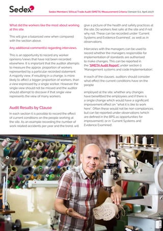 Sedex Members Ethical Trade Audit (SMETA) Measurement Criteria | PDF