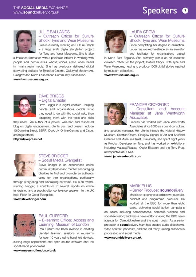 Social Media Exchange For The Cultural And Heritage Sectors Delegate ...