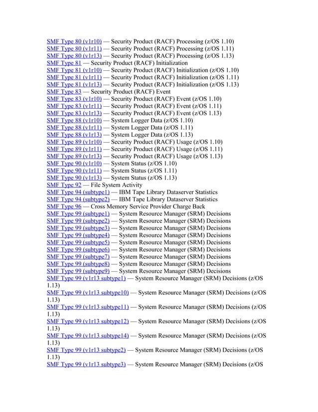 Smf - Formatos RACF | DOC