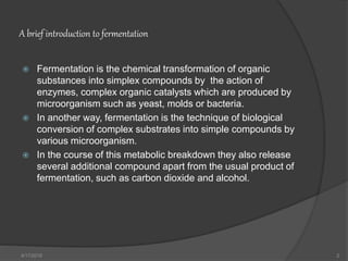 submerged and solid state fermentation | PPTX