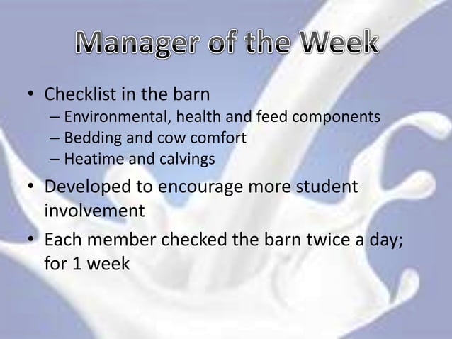 Student Managed Farm Final Dairy Presentation 2012 | PPTX