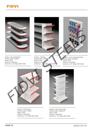 Supermarket display racks catlogue fidvi steel | PDF | Retail Industry ...