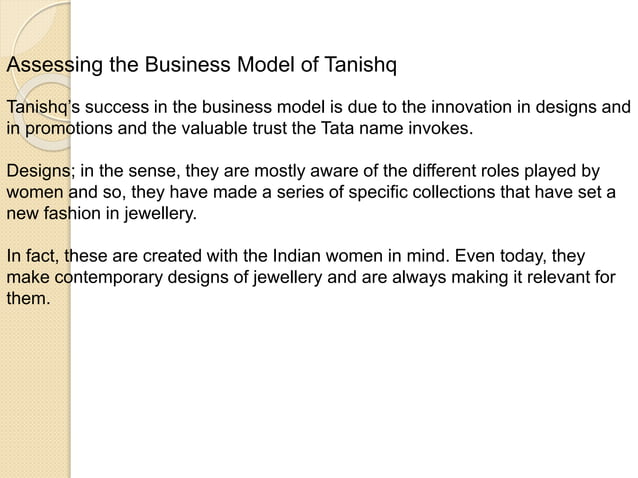 strategic management on tanishq | PPTX