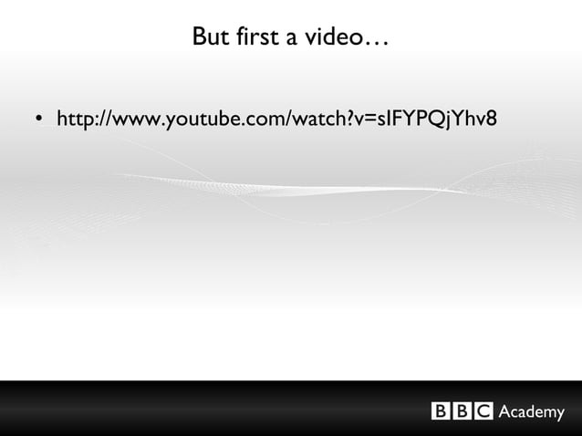 Introduction to social media training for BBC Vision | PPT