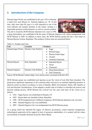 Strategy Report - Daurala Sugar Works | DOCX