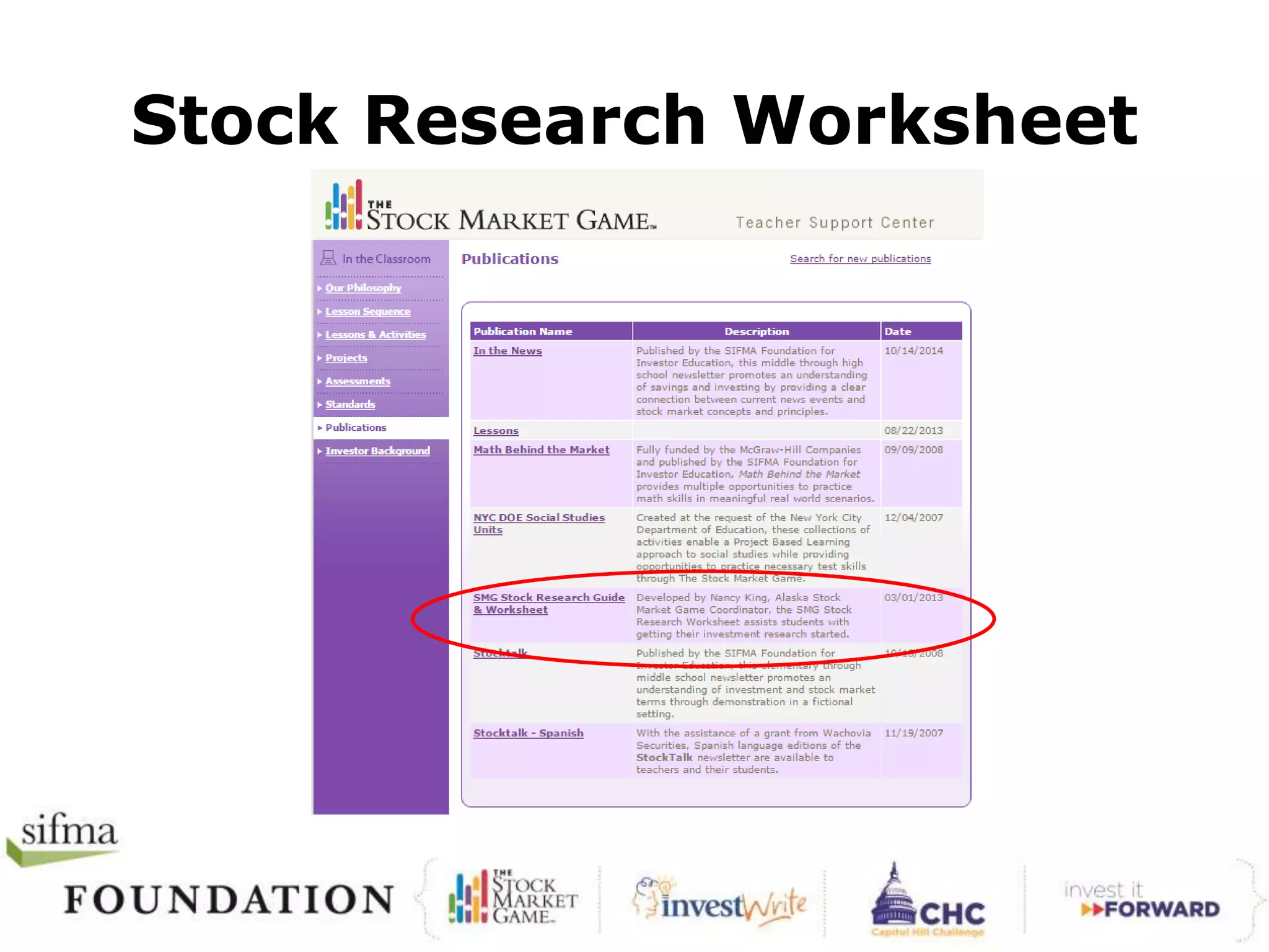 SMG Stock Research Worksheet 201: Answers to Students' Questions | PPTX