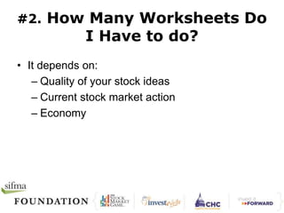 SMG Stock Research Worksheet 201: Answers to Students' Questions | PPTX