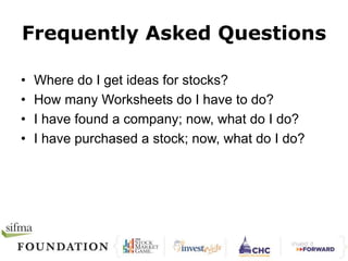 SMG Stock Research Worksheet 201: Answers to Students' Questions | PPTX