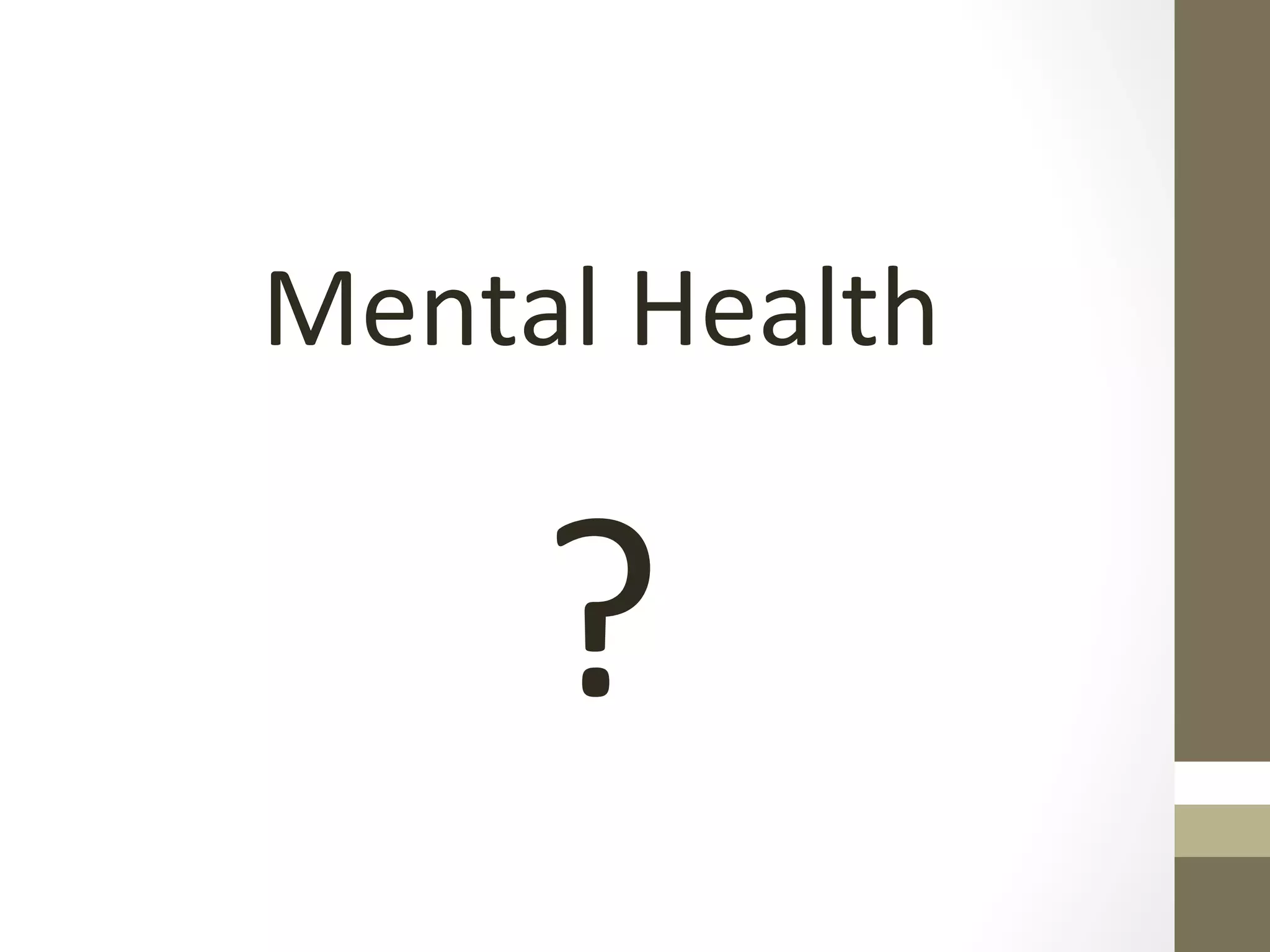 School Mental Health High School Presentation | PDF