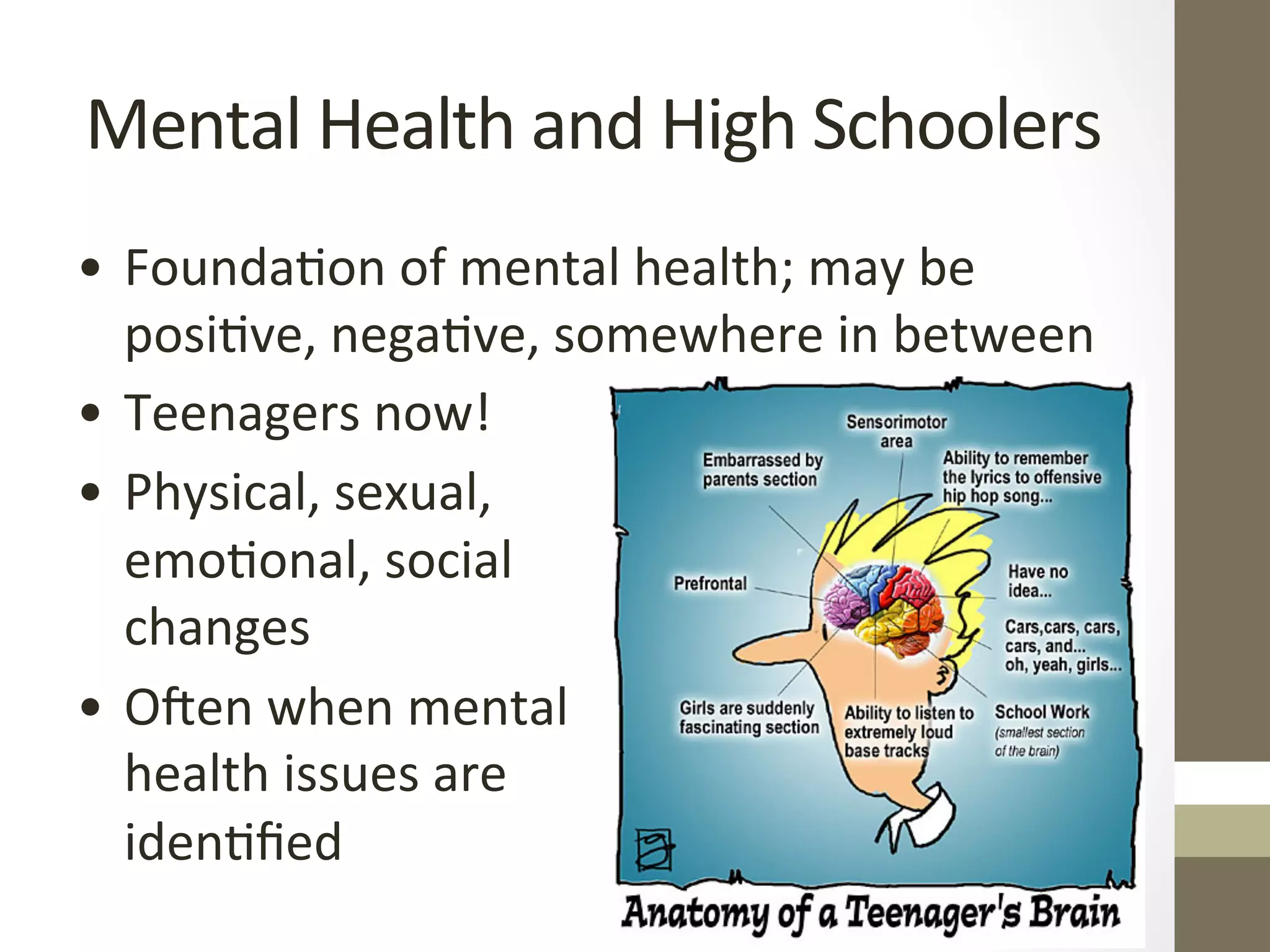 School Mental Health High School Presentation | PDF