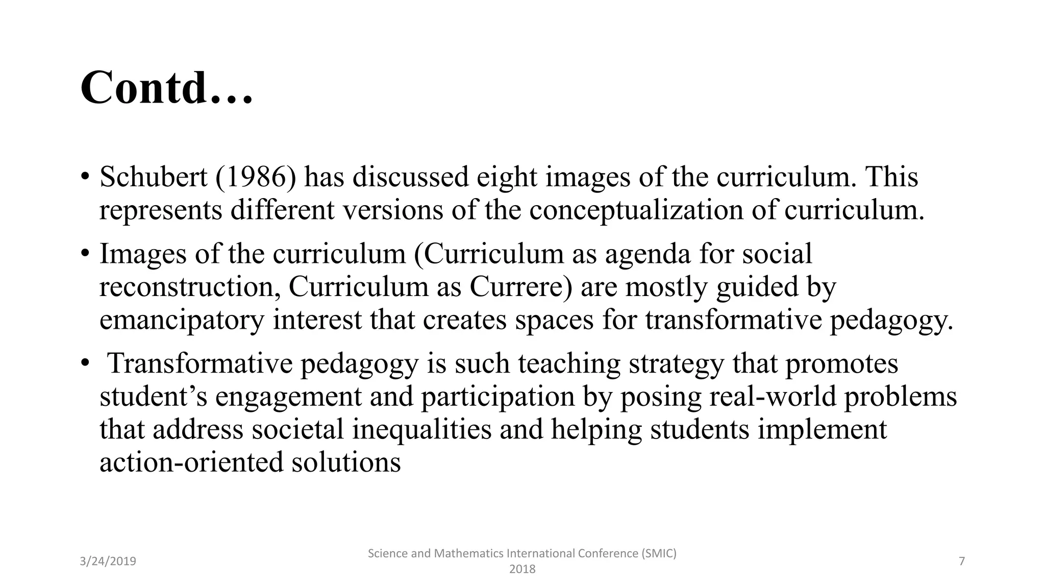 Images of Mathematics Curriculum Held by School mathematics Teachers ...
