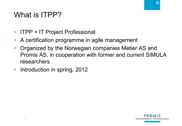 Agile Management with ITPP | PPTX
