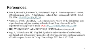 Medicinal properties of Smilax species (Chopchini) | PDF
