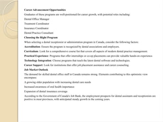 Smile-Worthy Careers: Canadian Dental Receptionist and Administration ...