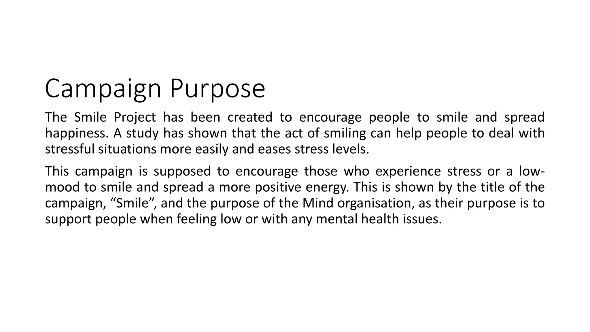 Smile campaign info (1) | PPT